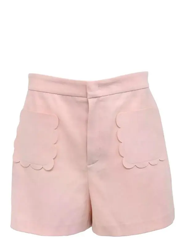 Red Valentino Scalloped-pocket Shorts - Pink