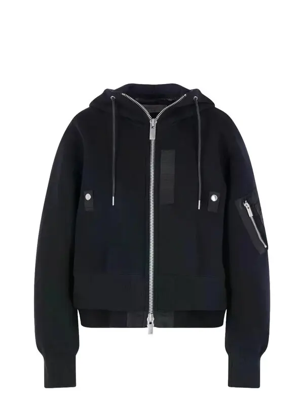 Sacai Zip-fastening Hoodie - Black