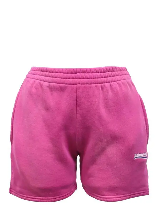 Balenciaga Logo-detail Relaxed Fit Shorts - Pink