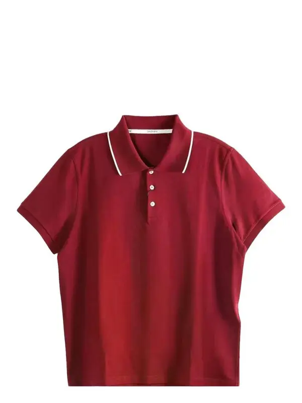 Saint Laurent Cotton Polo Shirt - Red