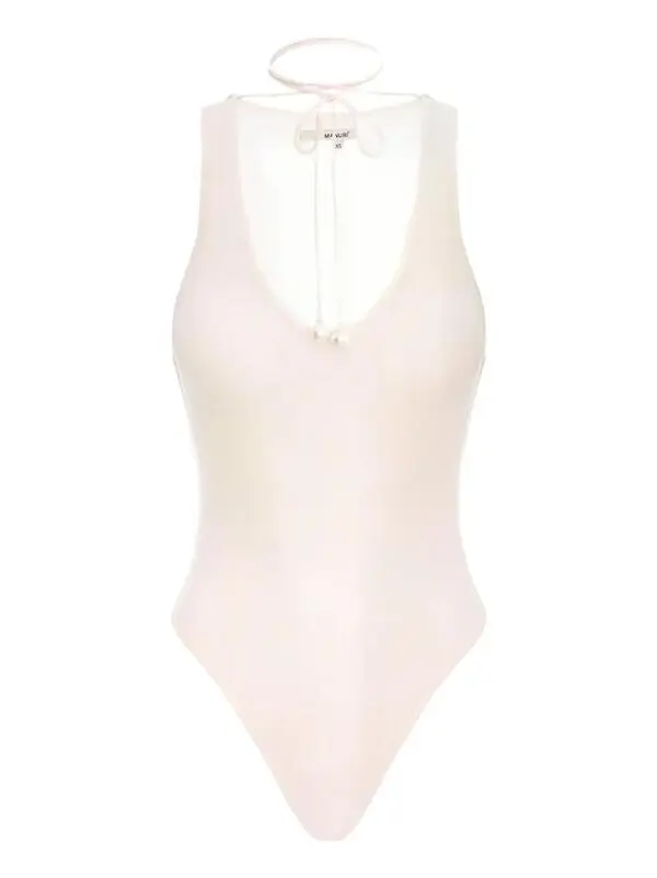 MANURI V-neck Bodysuit - Neutrals