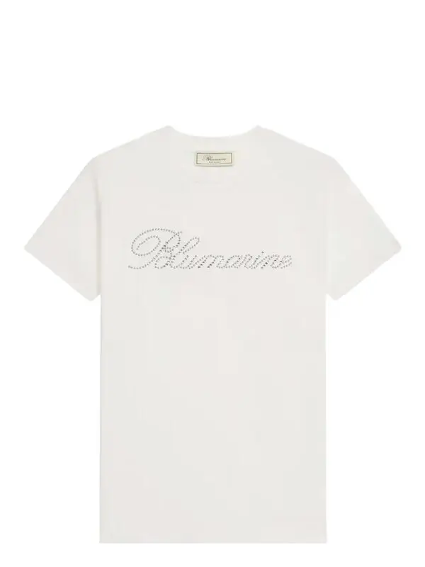 Blumarine Rhinestone-embellished T-shirt - White