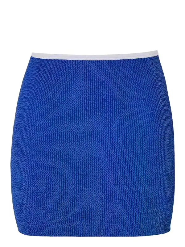 Hunza G Devyn Trim-detail Skirt - Blue