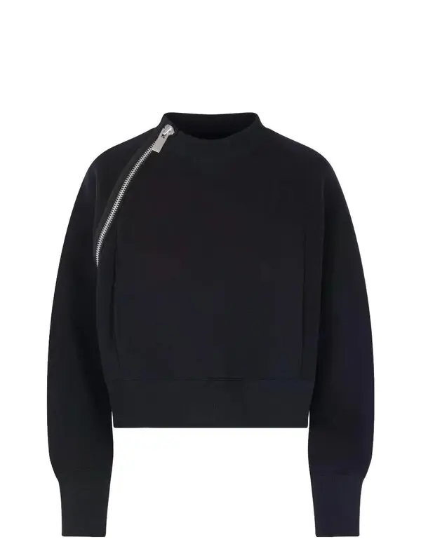 Sacai Zip-detail Sweatshirt - Black