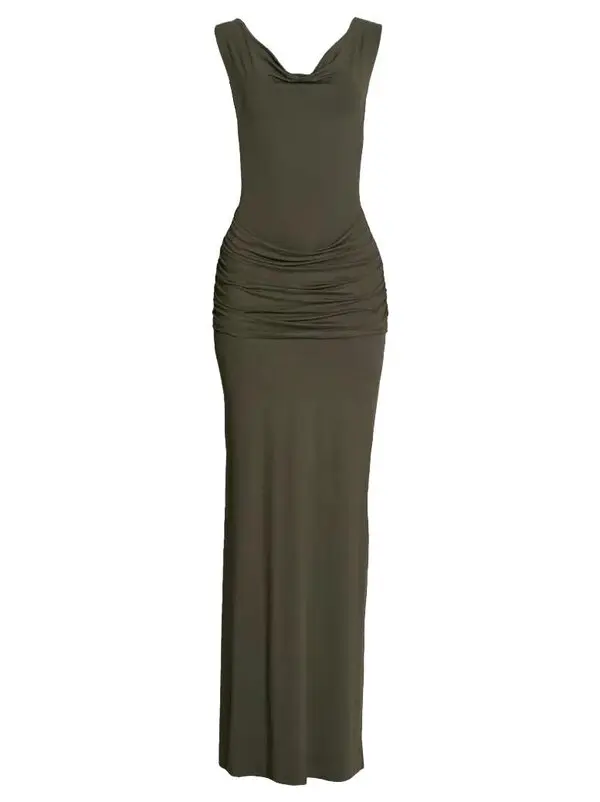 AXEL 113 Jessica Draped Maxi Dress - Green