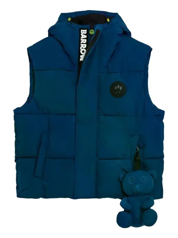 BARROW Hooded Puffer Gilet - Blue