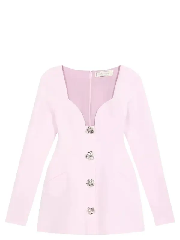 Blumarine Button-embellished Mini Dress - Pink