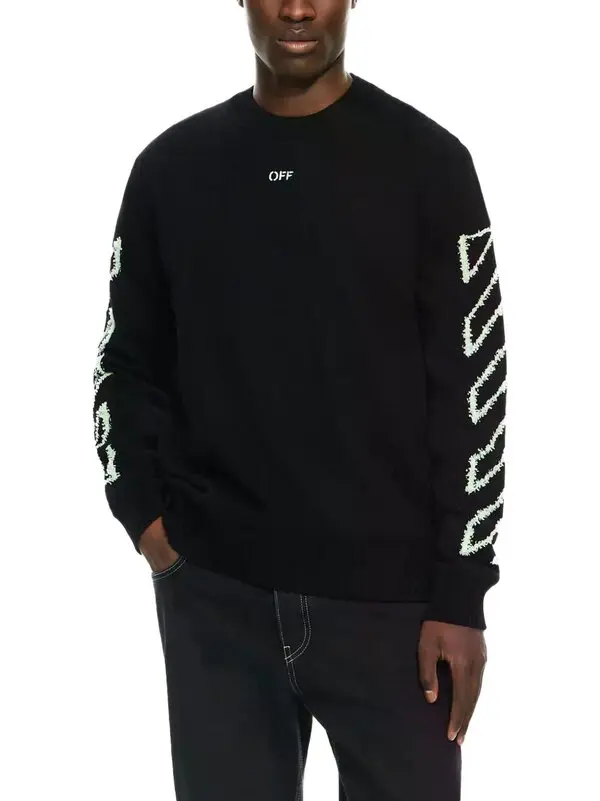 Off-White Diagonal-arrow Sweater - Black