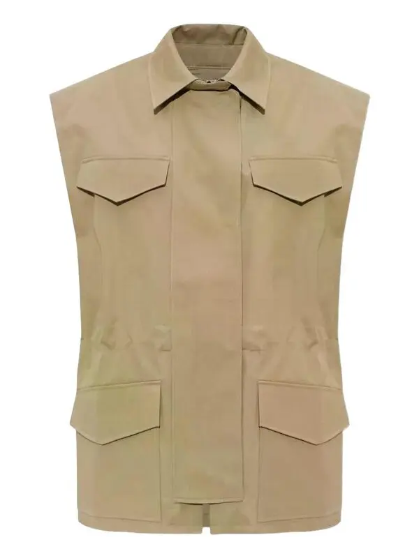 IRO PARIS Sleeveless Jacket With Front Pockets - Neutrals