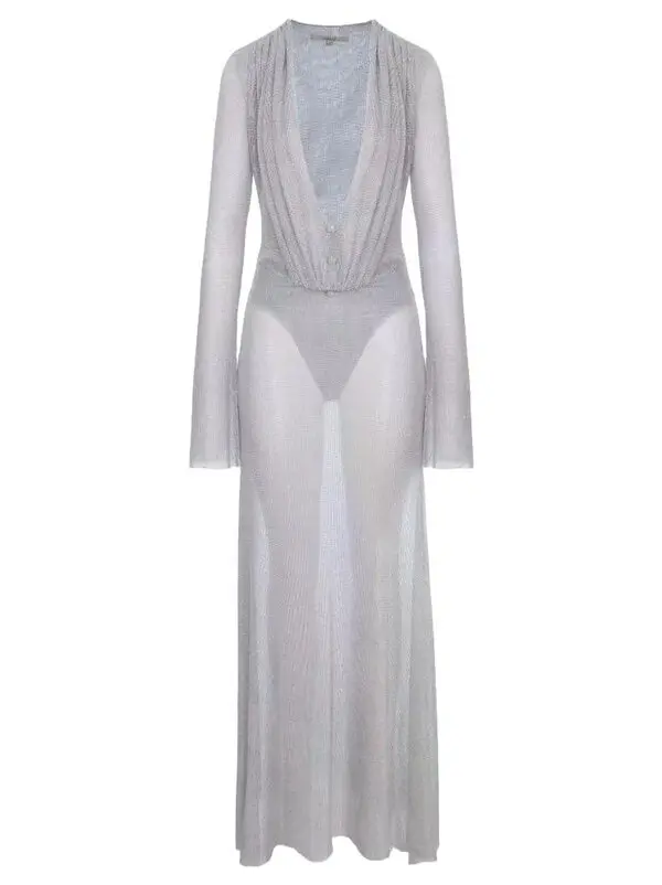 MANURI Suki Maxi Dress - Silver