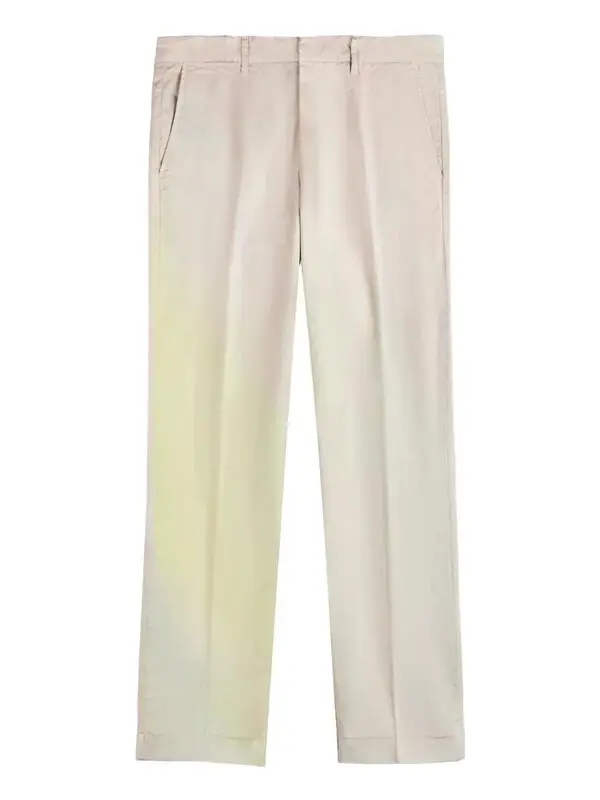 FAY Rolled-hem Capri Trousers - Neutrals