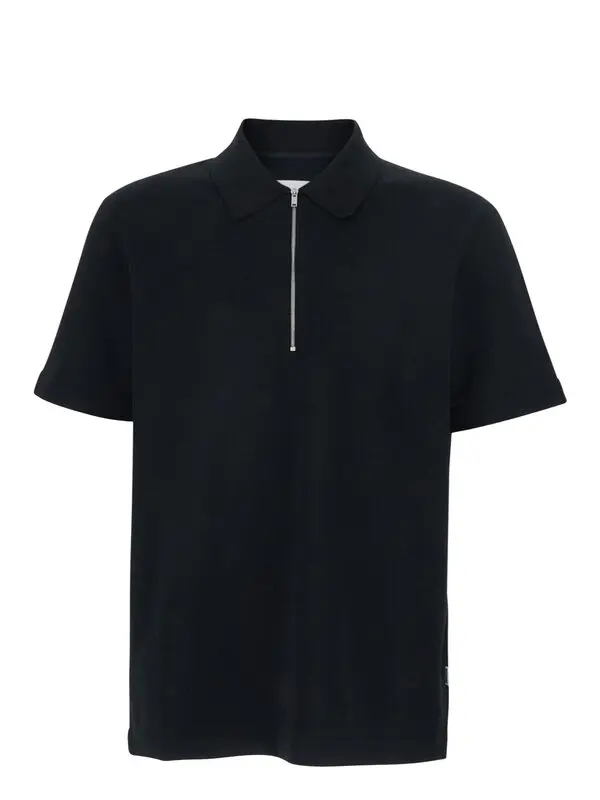 JIL SANDER Polo Shirt With Classic Collar - Black