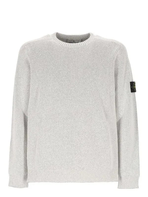 Stone Island Crew Neck Cotton Sweater - Grey