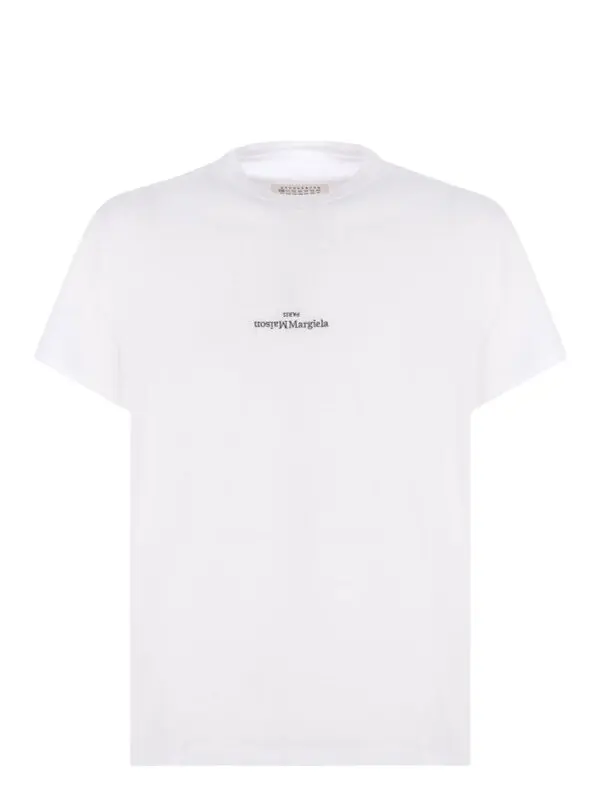 MAISON MARGIELA Logo Cotton T-shirt - White