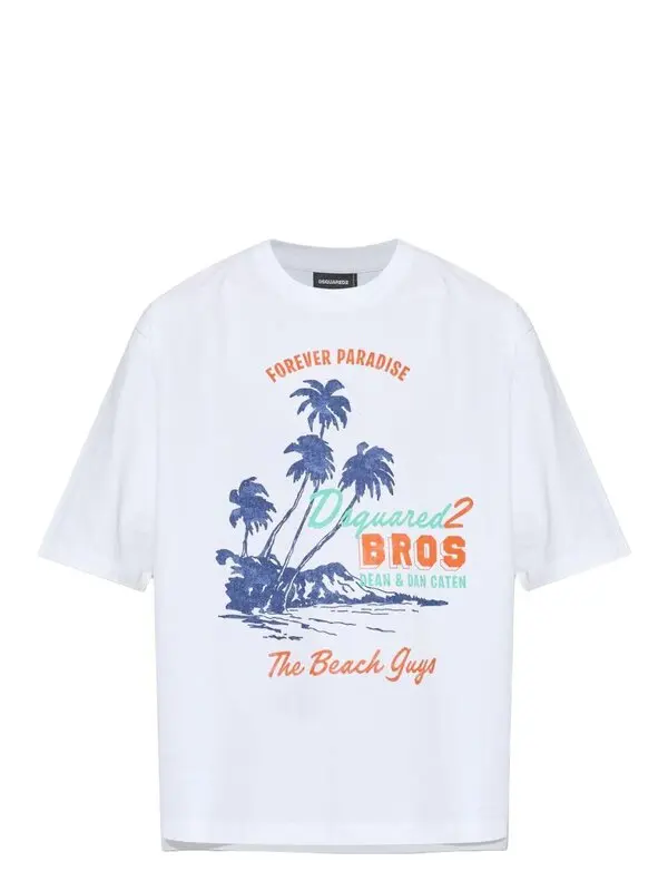 Dsquared2 Tropical Print T-shirt - White