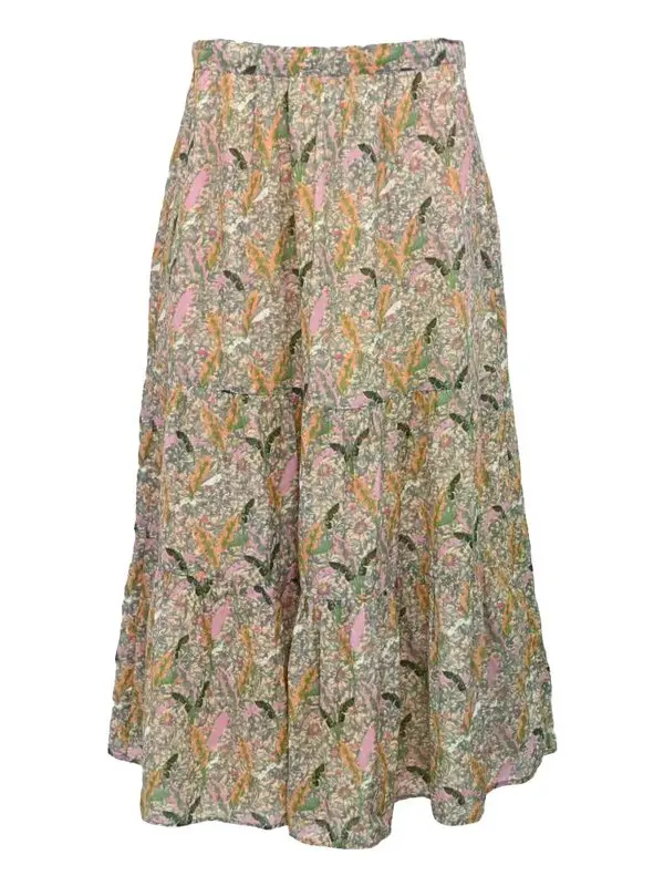 Ba&sh Julia Floral-print Midi Skirt - Green