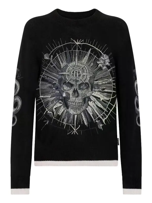 Philipp Plein Skull-motif Crew-neck Sweater - Black