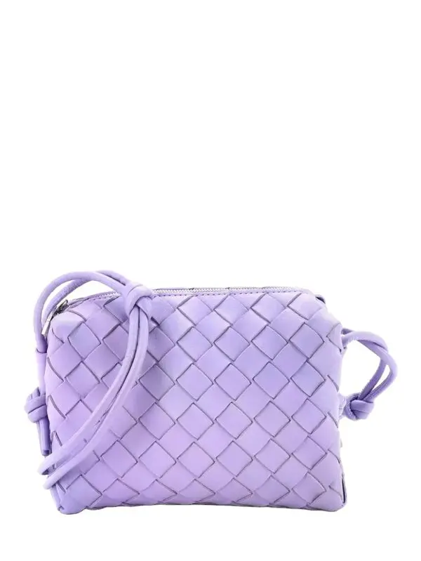 Bottega Veneta Loop Intrecciato Nappa Mini Crossbody Bag - Purple