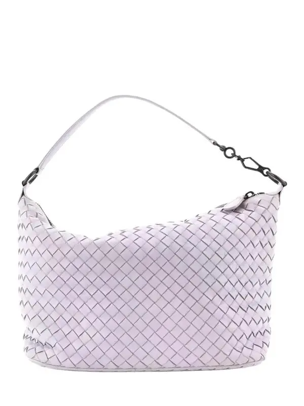 Bottega Veneta Intrecciato Nappa Zip Hobo Small Shoulder Bag - Purple