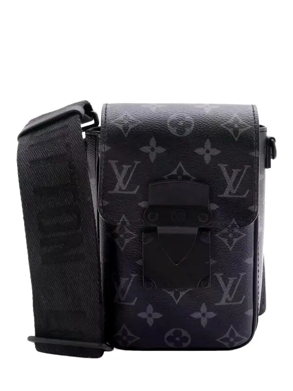 LOUIS VUITTON S Lock Vertical Wearable Wallet Monogram Eclipse Canvas - Black