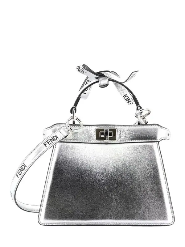 Fendi X Marc Jacobs Peekaboo Iseeu Petite Satchel - Silver