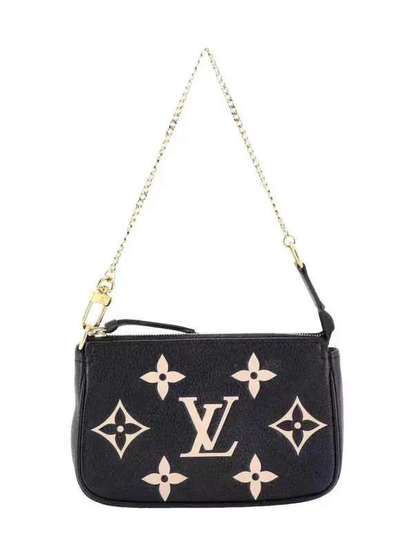 LOUIS VUITTON Bicolor Monogram Empreinte Giant Pochette Accessoires Mini Clutch - Black