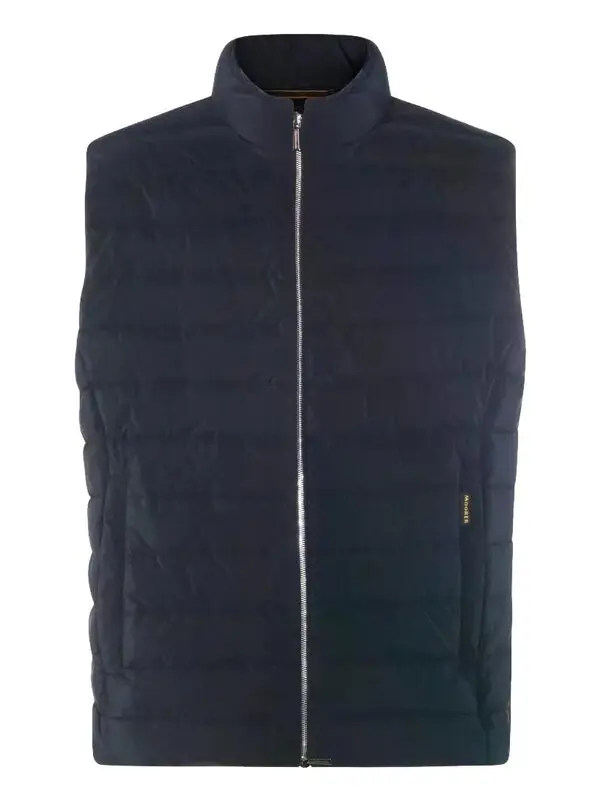 MOORER Quilted Zip Gilet - Blue