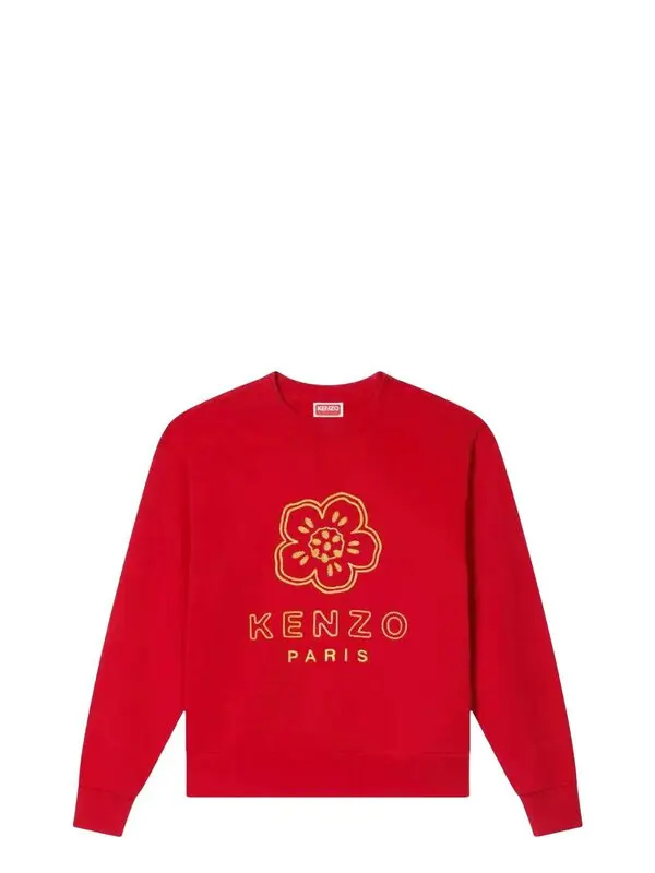 Kenzo Boke Flower Embroidered Sweatshirt - Red
