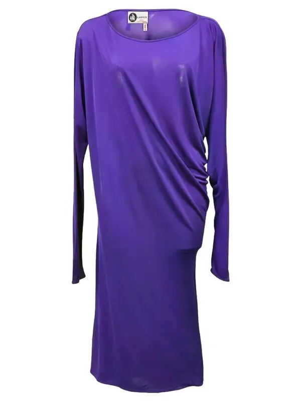 LANVIN Long-sleeve Midi Dress - Purple