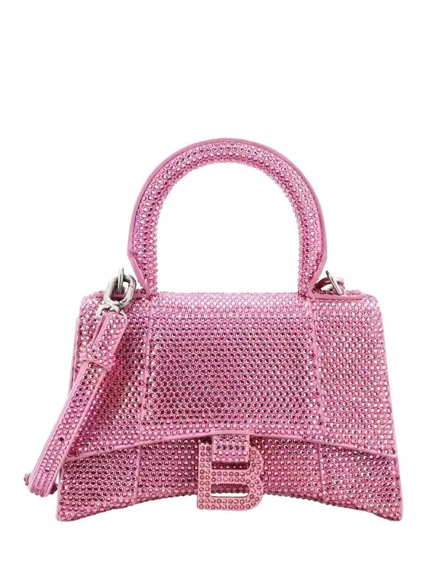 Balenciaga Hourglass Xs Top Handle Crossbody Bag - Pink