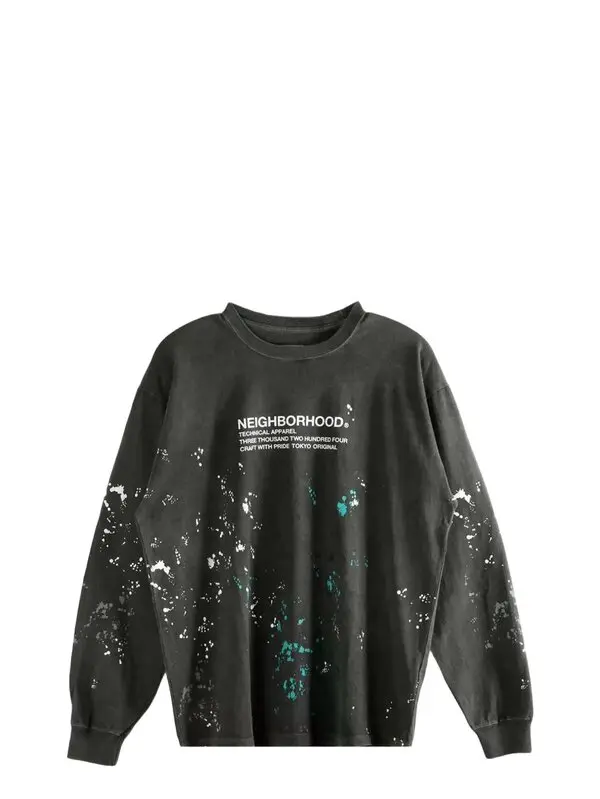 NEIGHBORHOOD Splatter-paint Long-sleeve Sweatshirt - Grey
