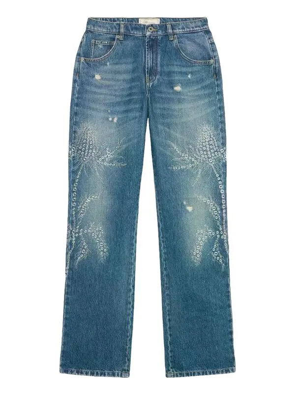 Blumarine Stud-embellished Jeans - Blue