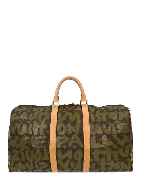 LOUIS VUITTON X Stephen Sprouse 2001 Graffiti Keepall 50 Duffle Bag - Brown
