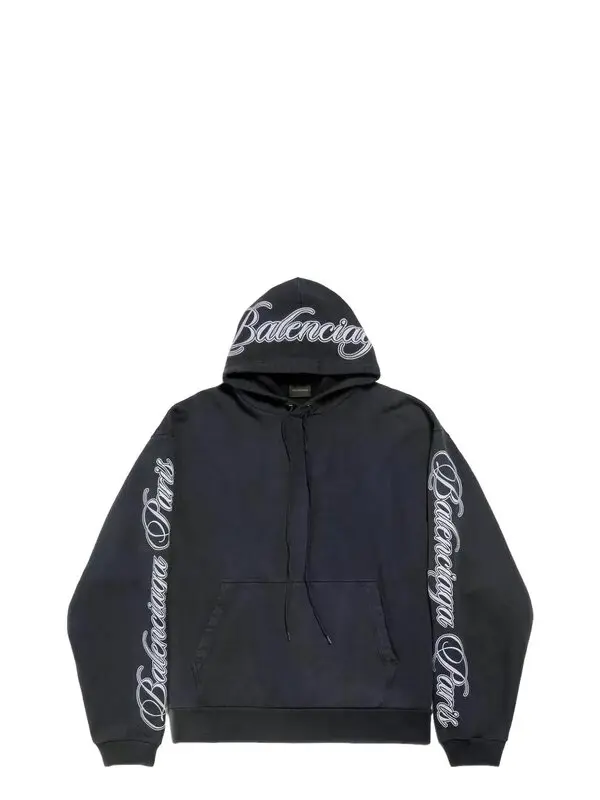 Balenciaga Cotton Hoodie - Black