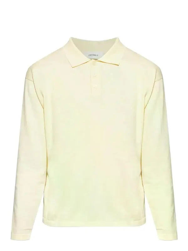 LISA YANG Button Long-sleeve Polo Shirt - Yellow
