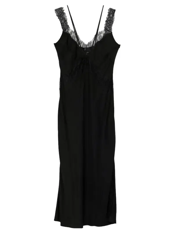 Pinko Anise Lace Slip Dress - Black