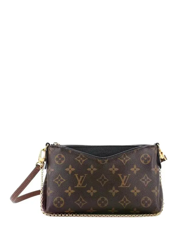 LOUIS VUITTON Pallas Monogram Canvas Clutch - Black