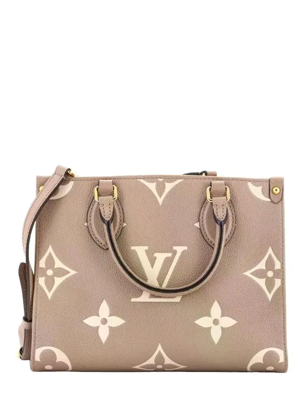 LOUIS VUITTON Onthego Bicolor Monogram Empreinte Giant Pm Tote Bag - Neutrals
