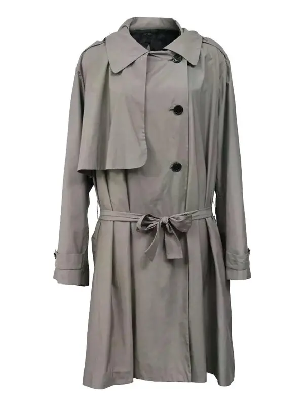 JOSEPH Double-breasted Belted Trench Coat - Grey