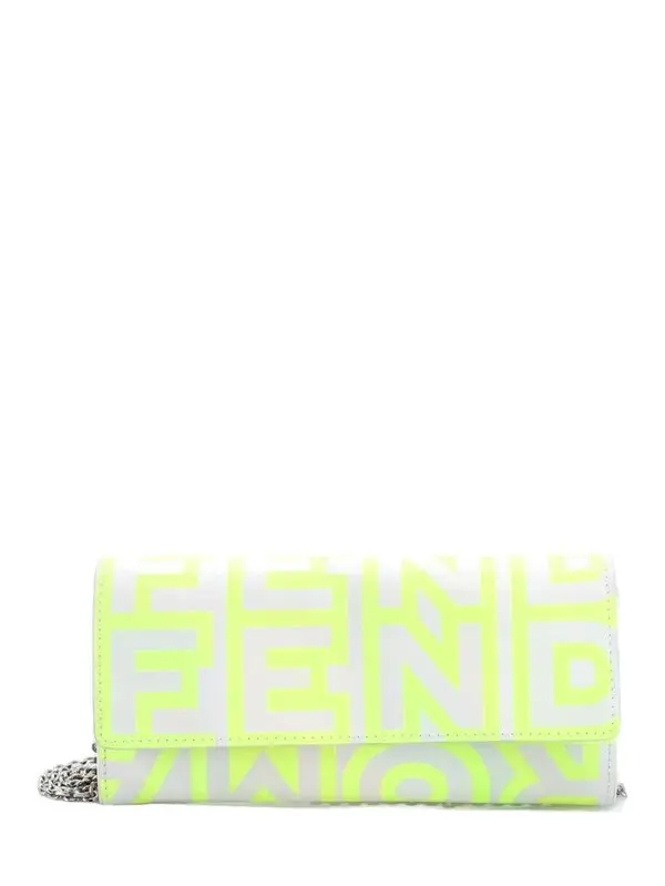 Fendi X Marc Jacobs Printed Leather Wallet On Chain Crossbody Bag - Neutrals
