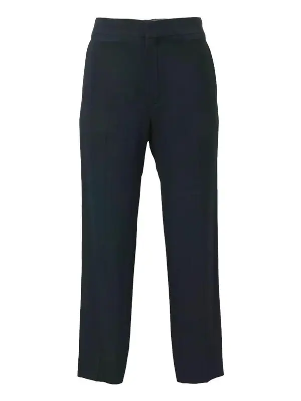 Chloé High-waisted Wide Leg Wool Trousers - Black