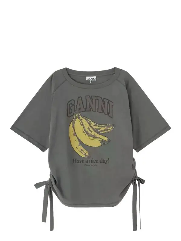 GANNI Banana Graphic T-shirt - Grey