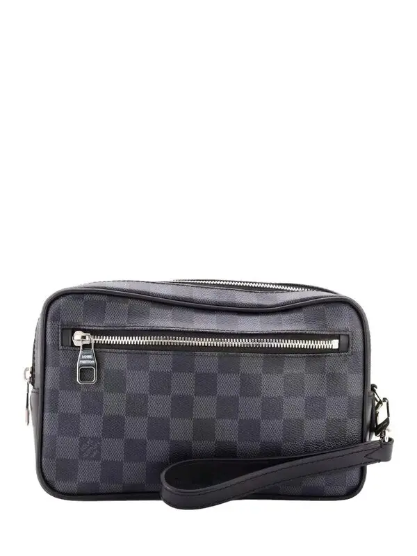 LOUIS VUITTON Kasai Damier Graphite Clutch - Black