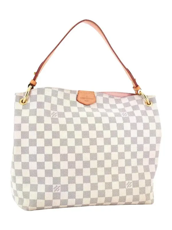 LOUIS VUITTON Graceful Handbag Damier Pm Hobo Bag - White