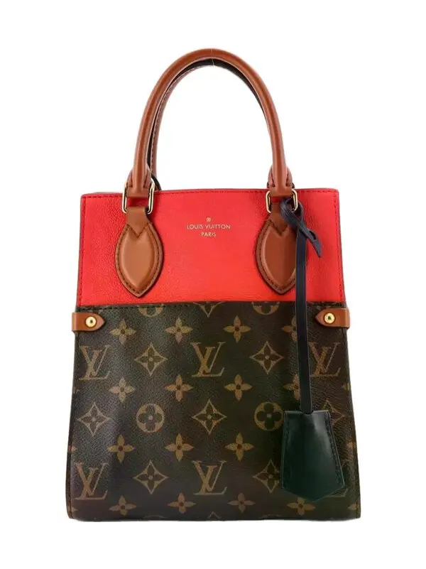 LOUIS VUITTON Fold Tote Monogram Canvas Pm Satchel - Brown