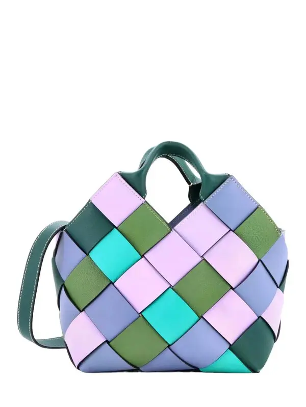 Loewe Woven Leather Small Tote Bag - Multicolour