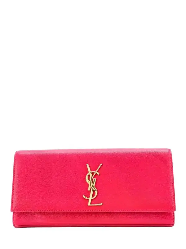 Saint Laurent Classic Monogram Long Clutch - Pink