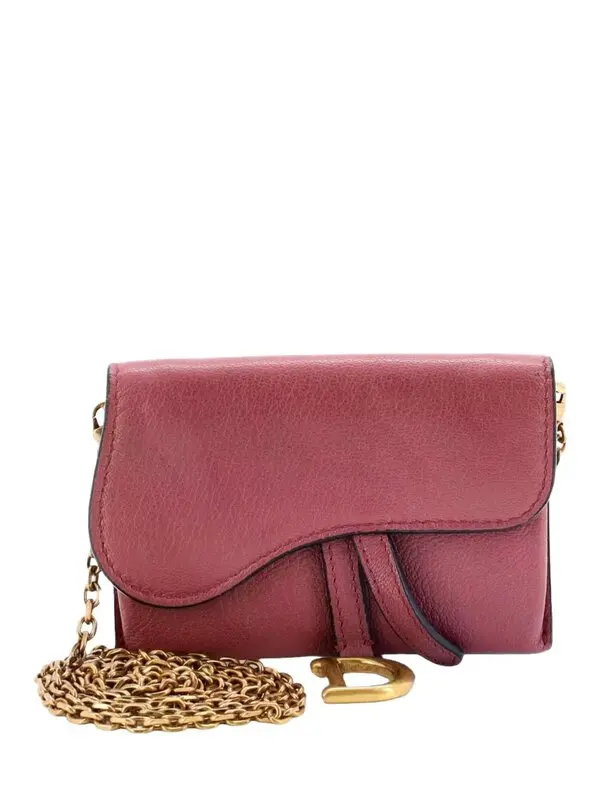 Dior Saddle Nano Pouch Leather Belt Bag - Pink