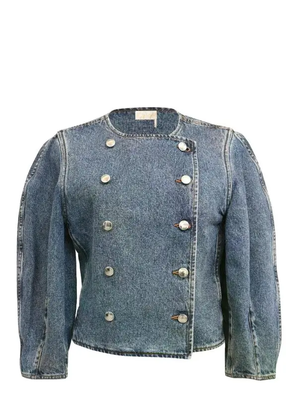 Chloé Double-breasted Denim Jacket - Blue