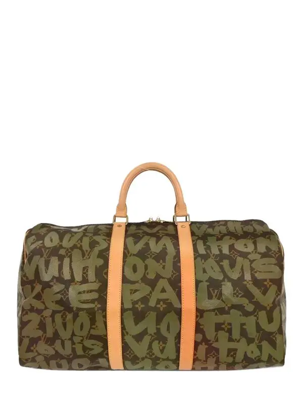 LOUIS VUITTON X Stephen Sprouse Keepall 50 Graffiti Monogram Duffle Bag - Brown
